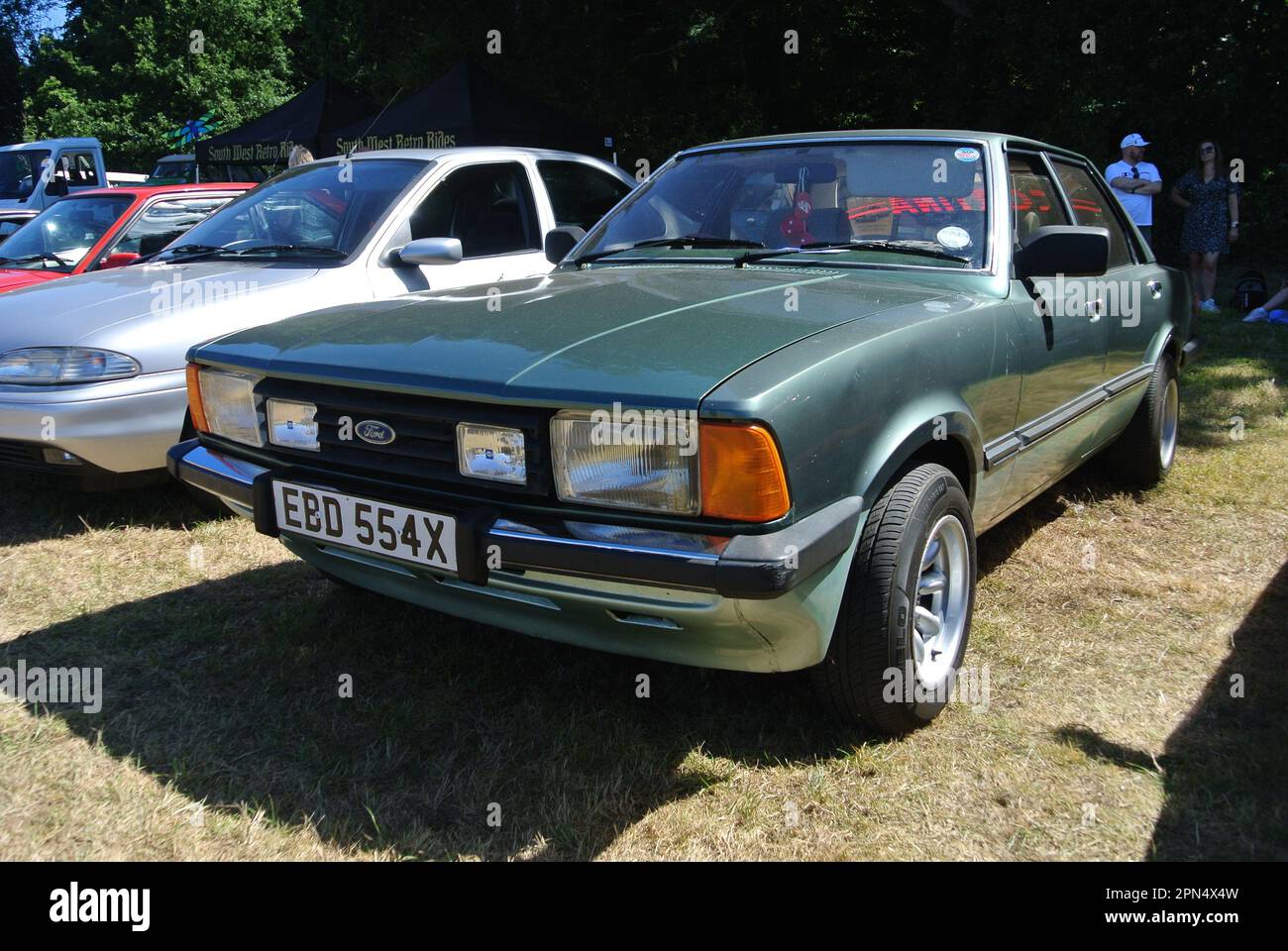 A 1982 Ford Cortina parked on display at the 47th Historic Vehicle ...