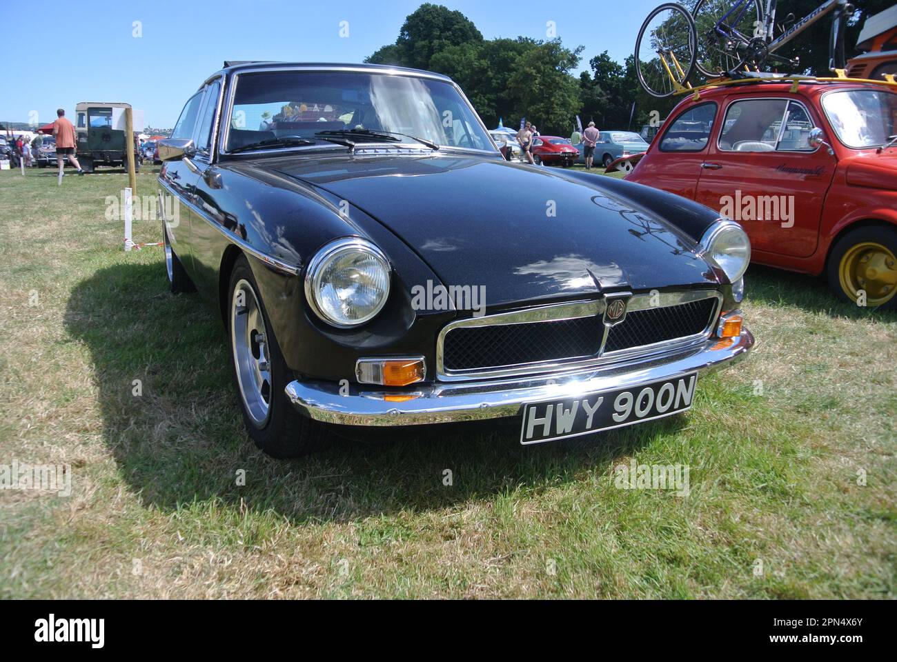 A 1975 MG B GT parked on display at the 47th Historic Vehicle Gathering ...