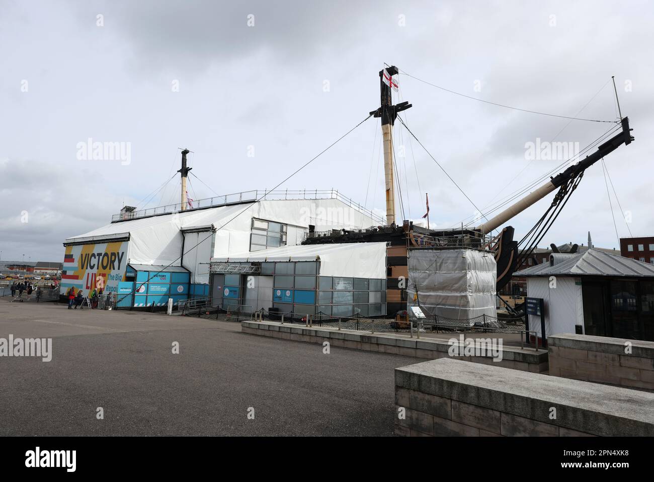 General views of the Portsmouth Historic Dockyard, Hampshire, UK Stock ...