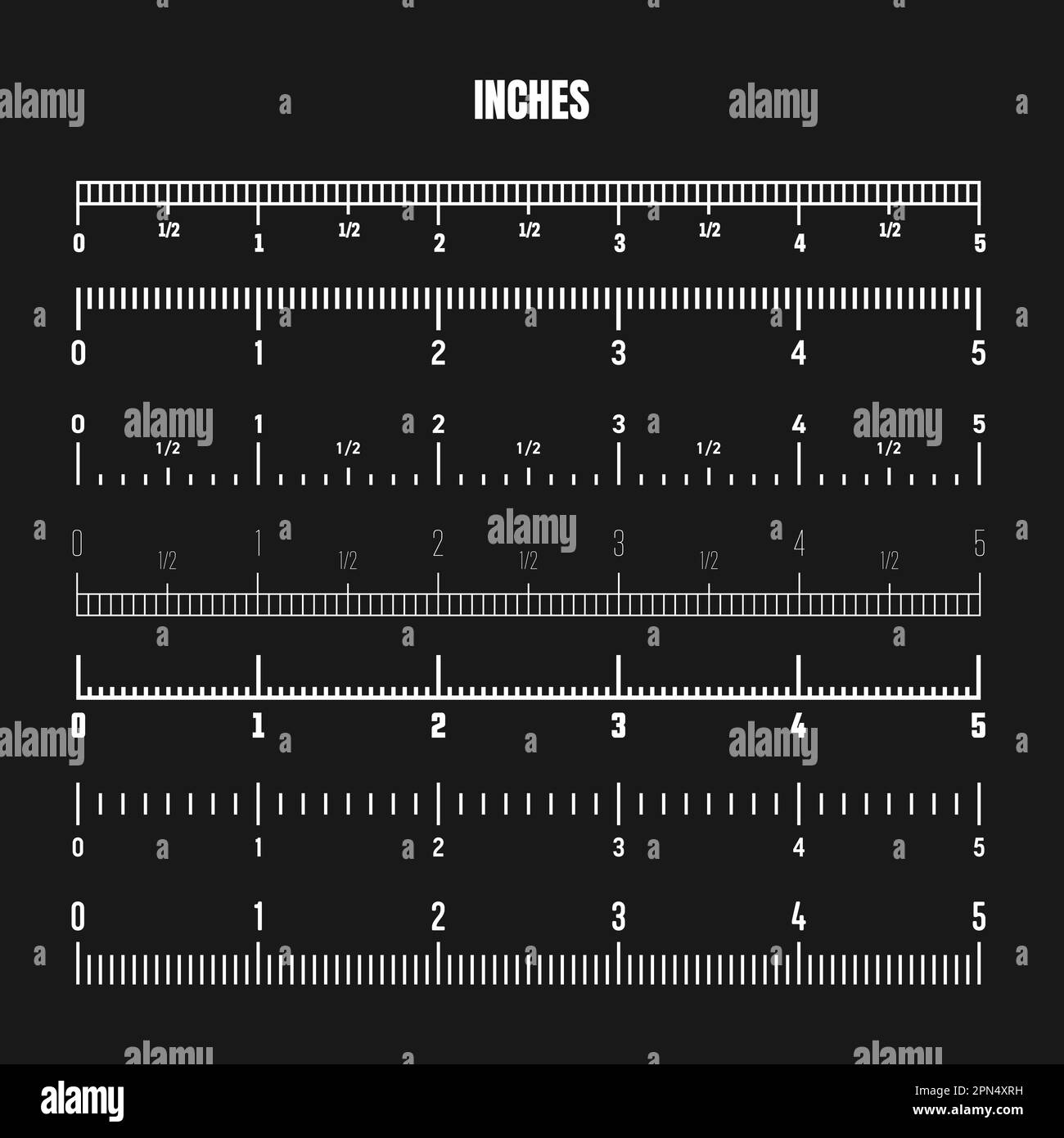 Inch measurement scale store