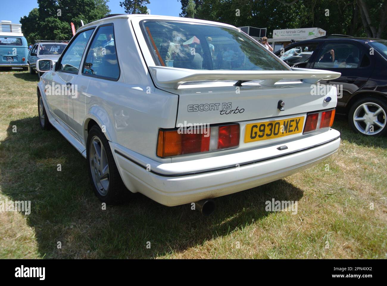 A 1990 Ford Escort RS Turbo parked on display at the 47th Historic ...