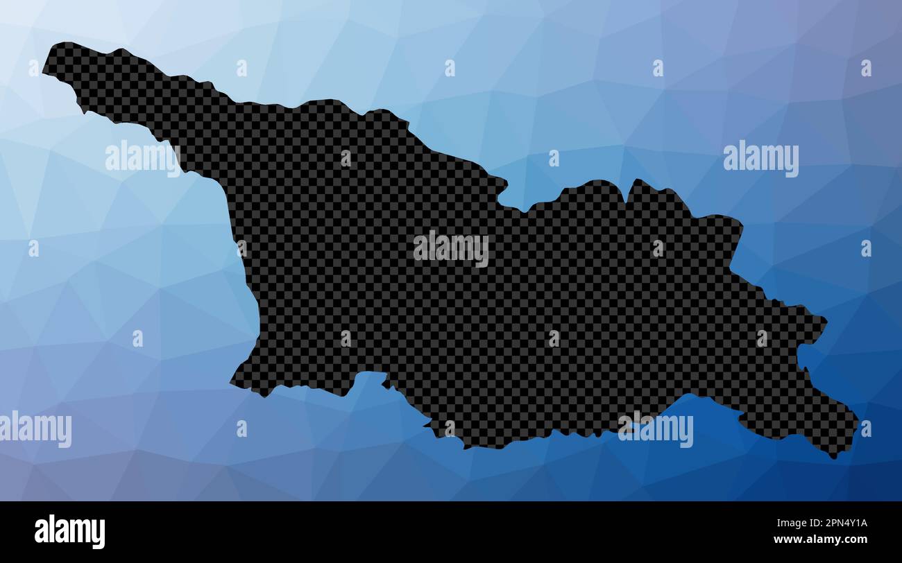 Georgia geometric map. Stencil shape of Georgia in low poly style ...