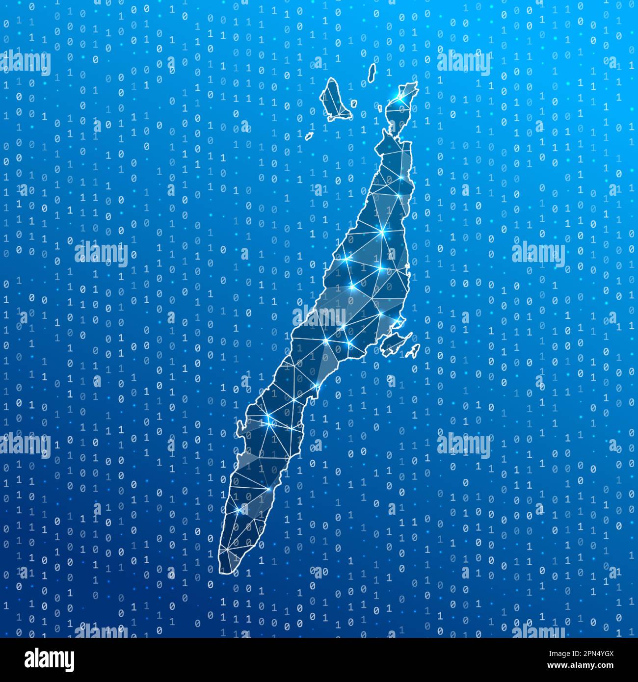 Network map of Cebu island digital connections map. Technology ...