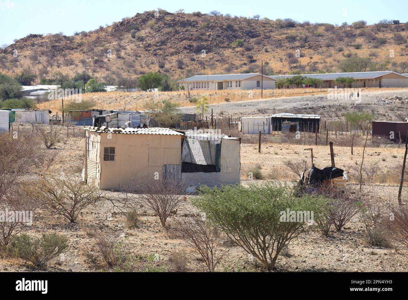 huts of the poor people in Namibia Stock Photo - Alamy