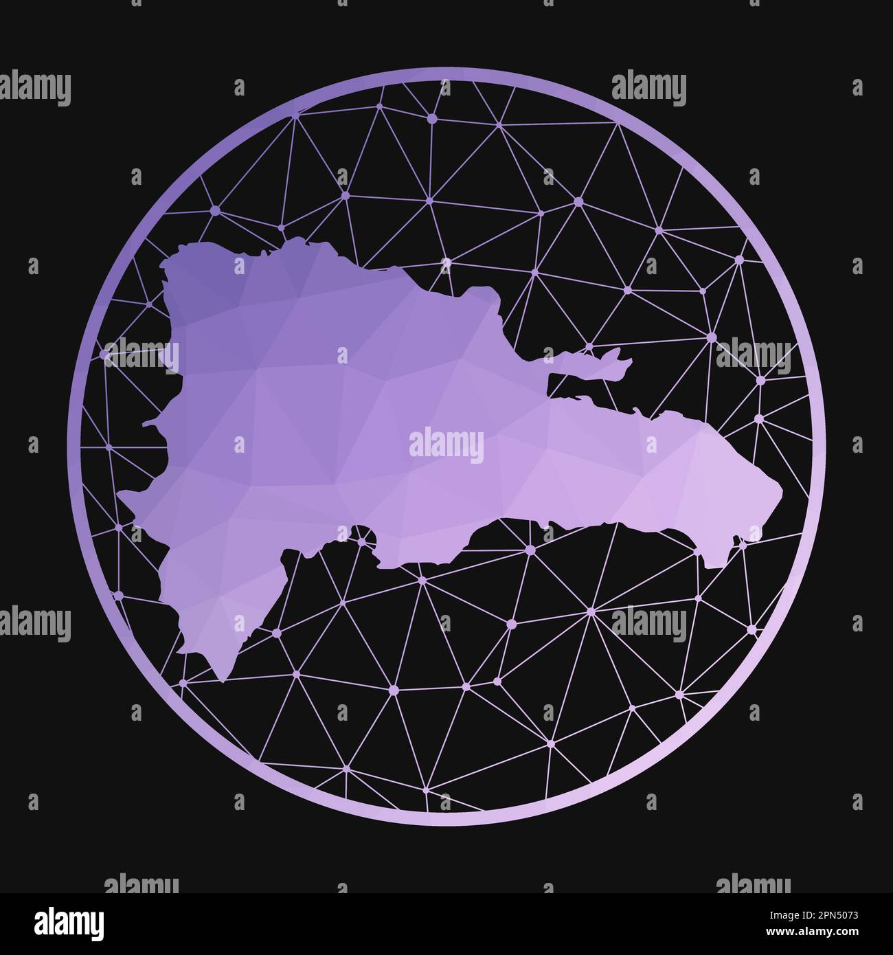 Dominican republic vector outline map hi-res stock photography and ...