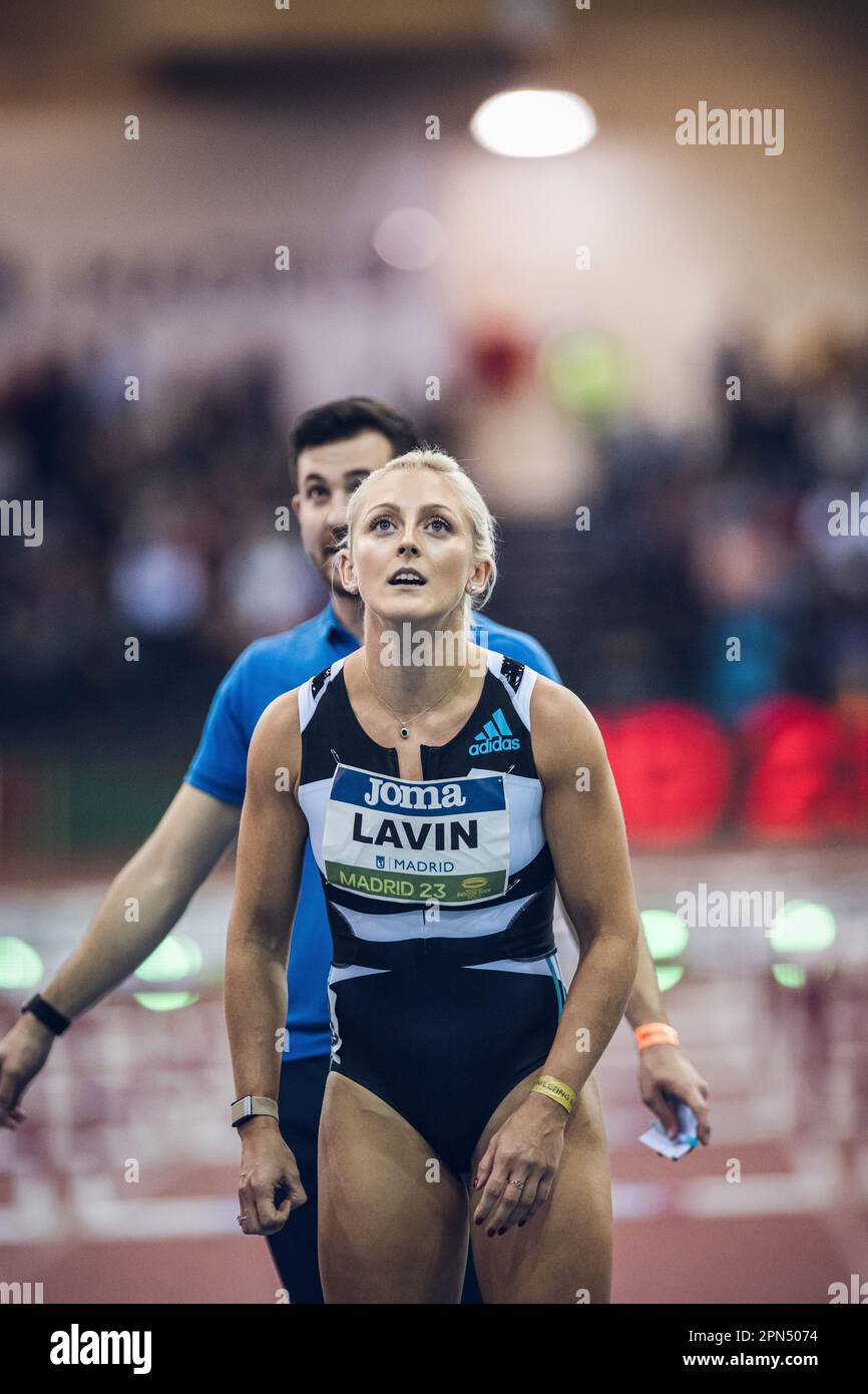 Sarah Lavin participating in the Madrid Indoor Tour of Madrid 2023 ...