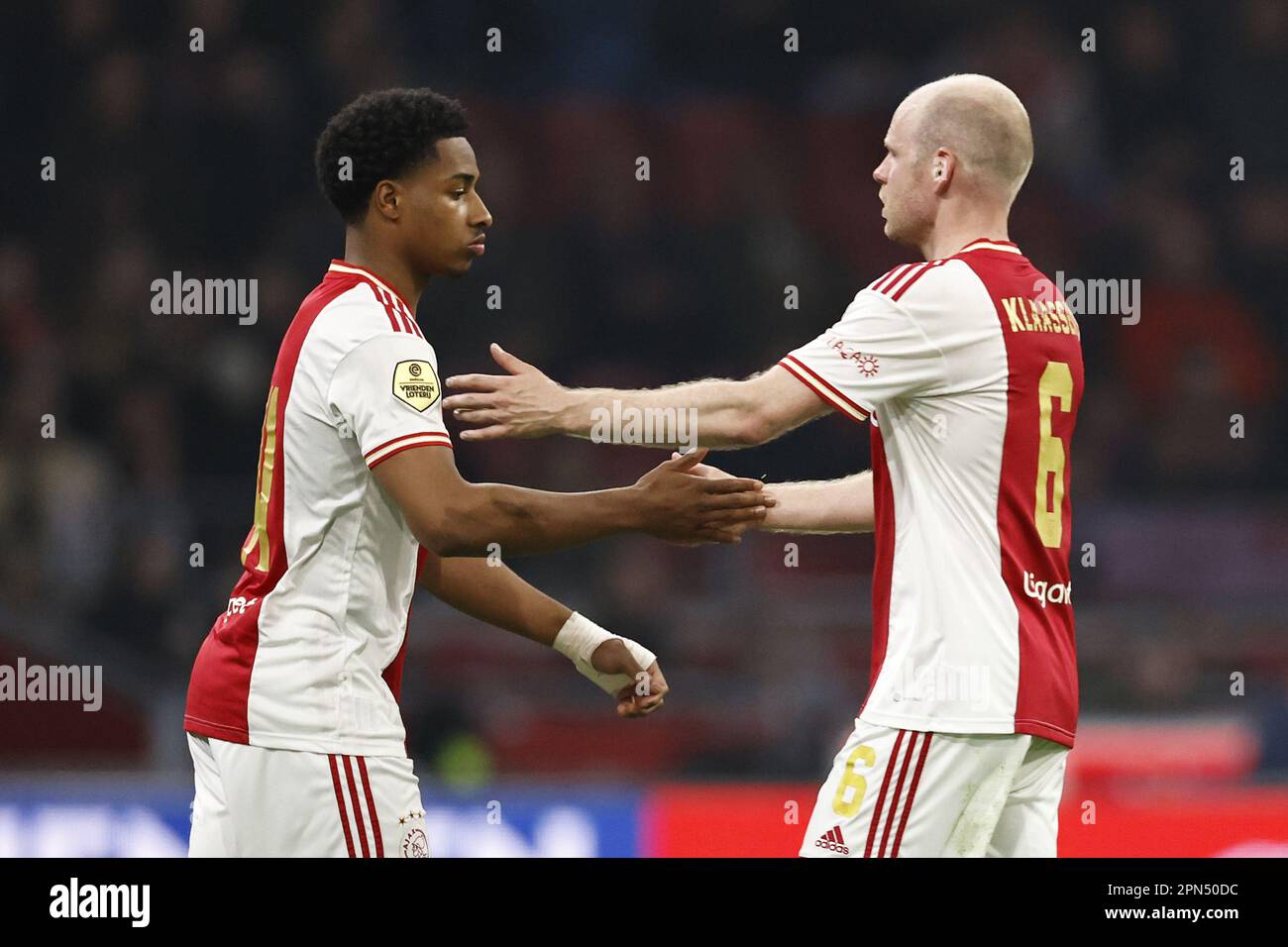 AMSTERDAM - (LR) Silvano Vos of Ajax, Davy Klaassen of Ajax during the Dutch premier league ...