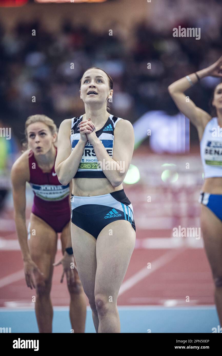 Reetta Hurske participating in the Madrid Indoor Tour of Madrid 2023 ...