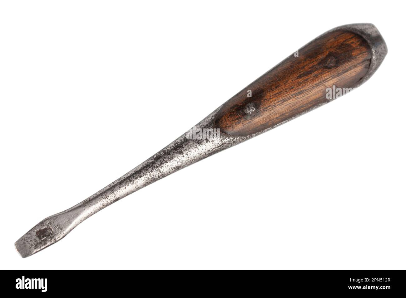 Old vintage retro rusty screwdriver isolated on white background Stock ...