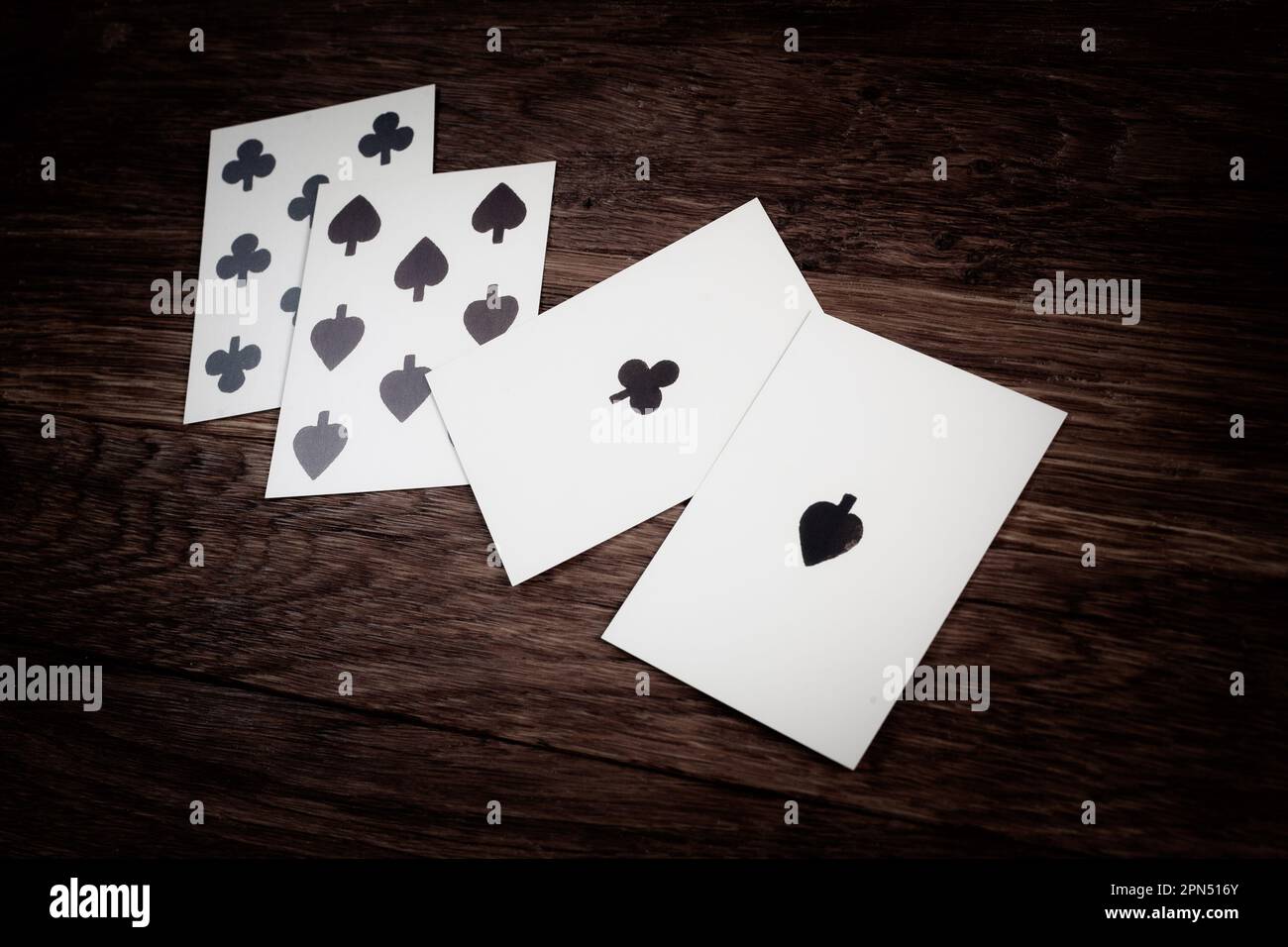Dead man's hand. Two-pair poker hand consisting of the black aces and ...