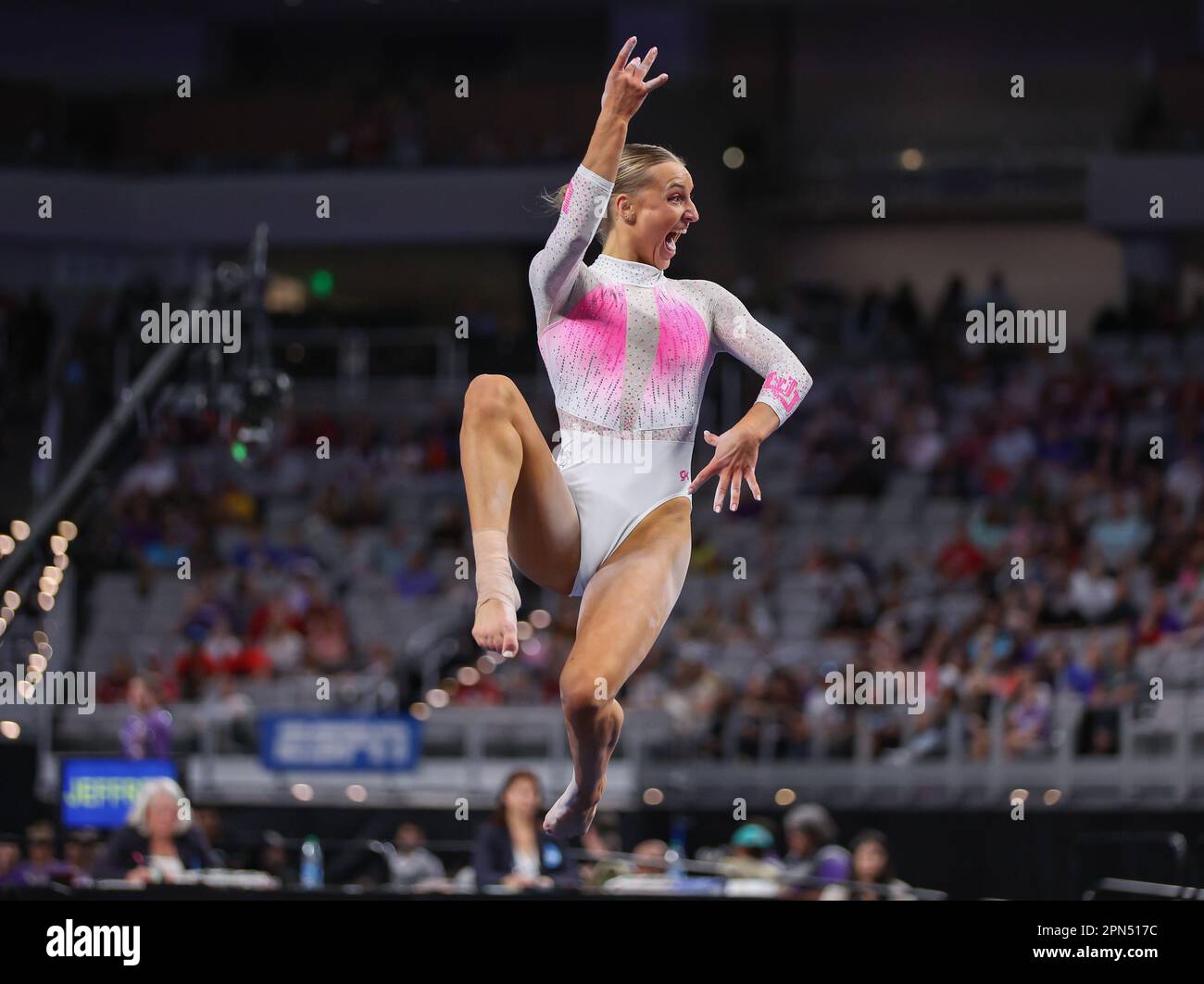 Fort Worth, TX, USA. 15th Apr, 2023. Utah's Abby Brenner competes on ...