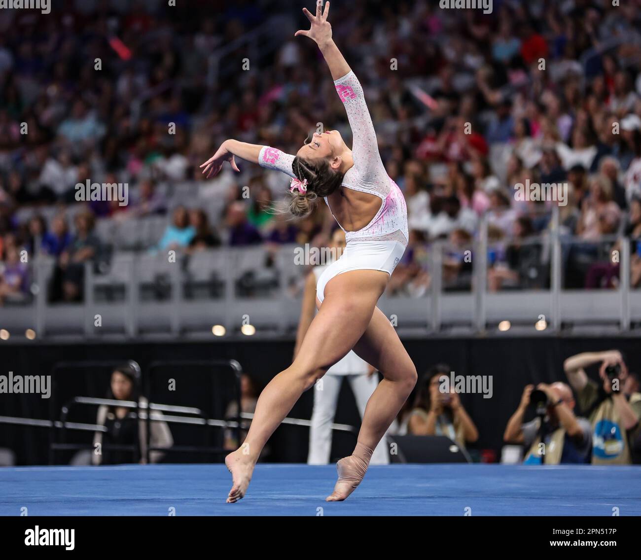 Fort Worth, TX, USA. 15th Apr, 2023. Utah's Jaylene Gilstrap competes ...