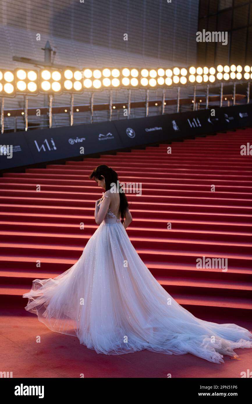 Actress Lin Min-Chen arrives on the red carpet for the 41st Hong Kong ...