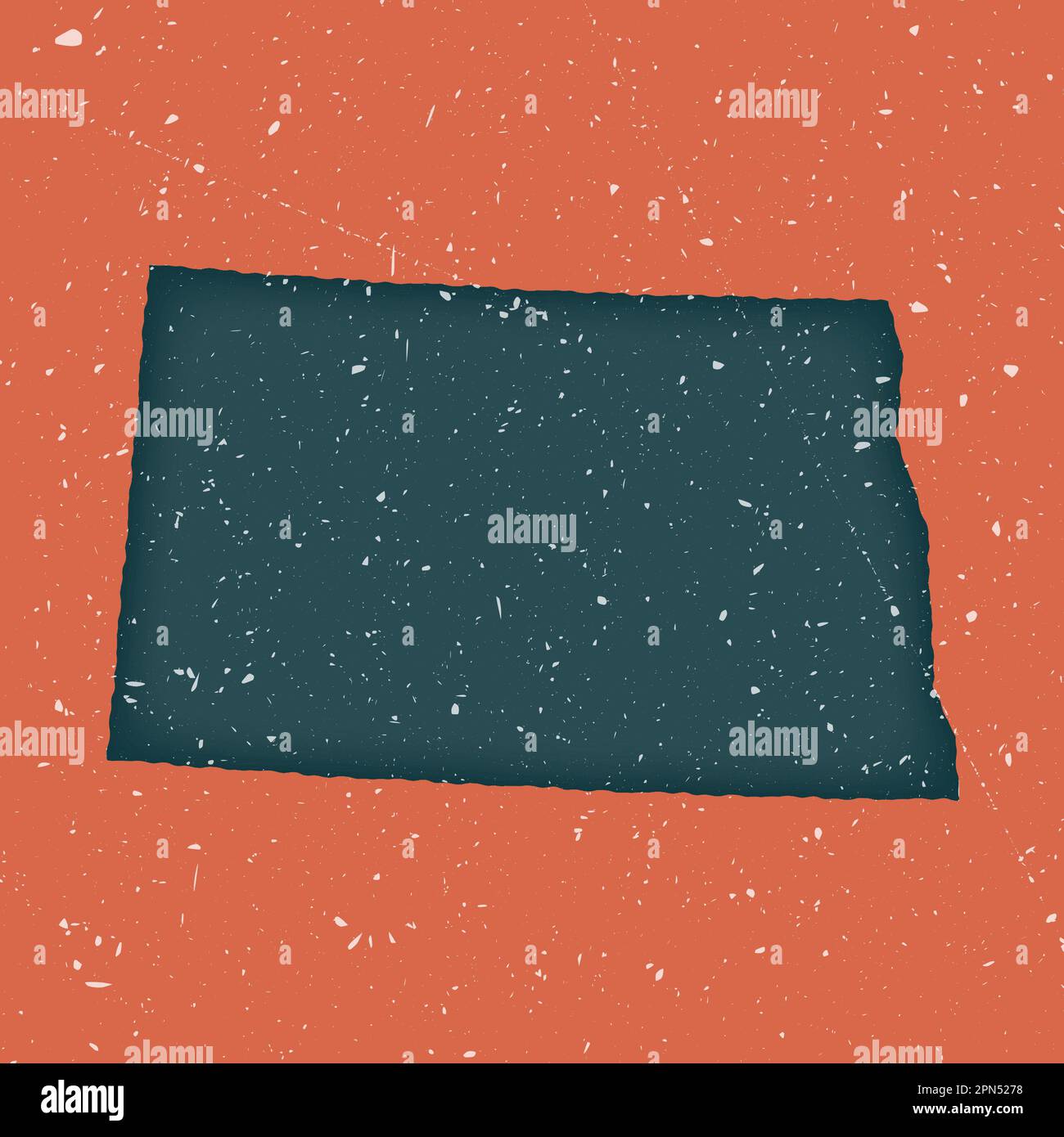 North Dakota vintage map. Grunge map of the US state with distressed ...