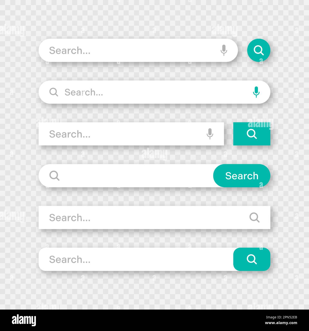 Various search bar templates. Internet browser engine with search box ...