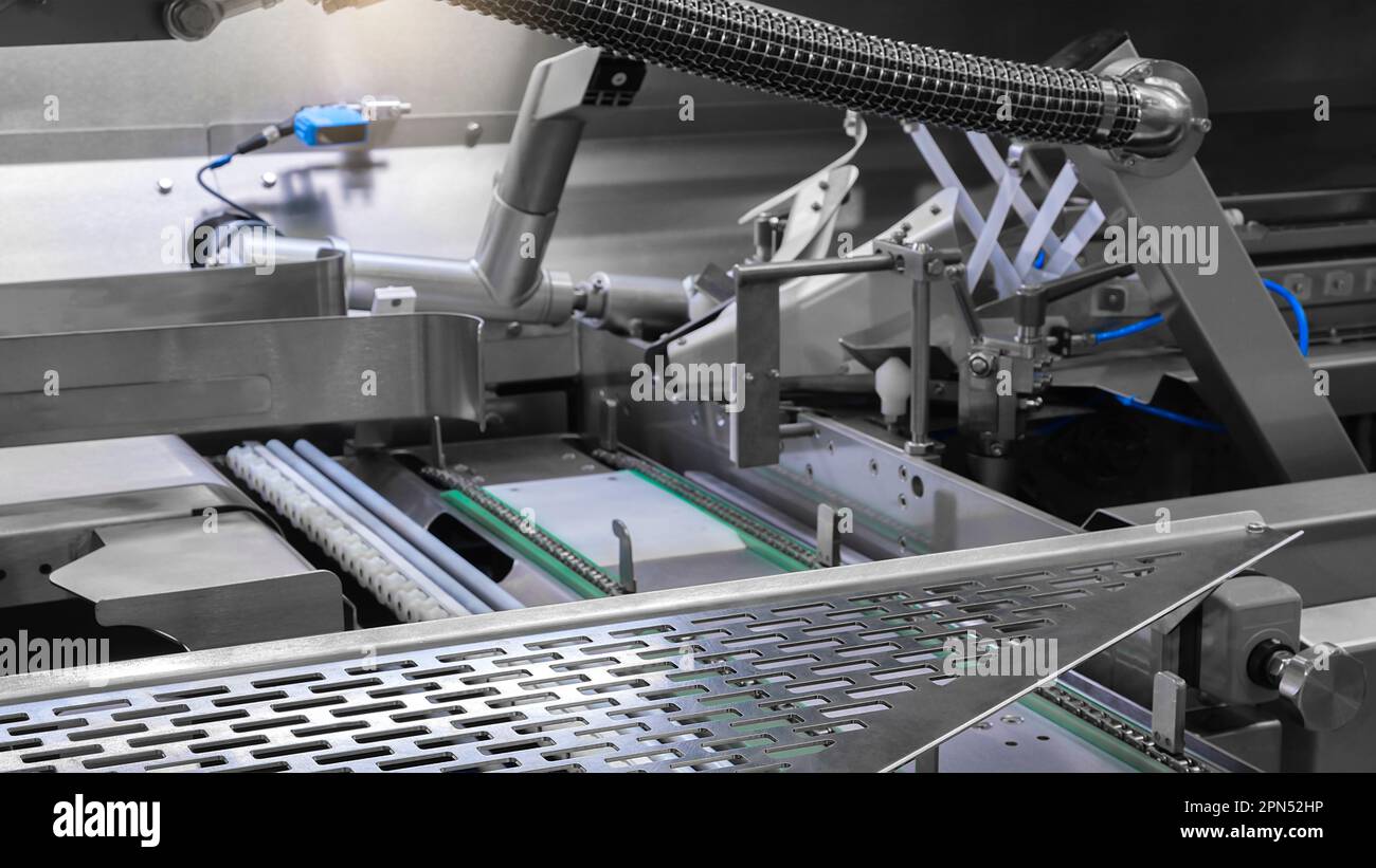 Conveyor Belt Food.Factory for the production of food. Production line ...