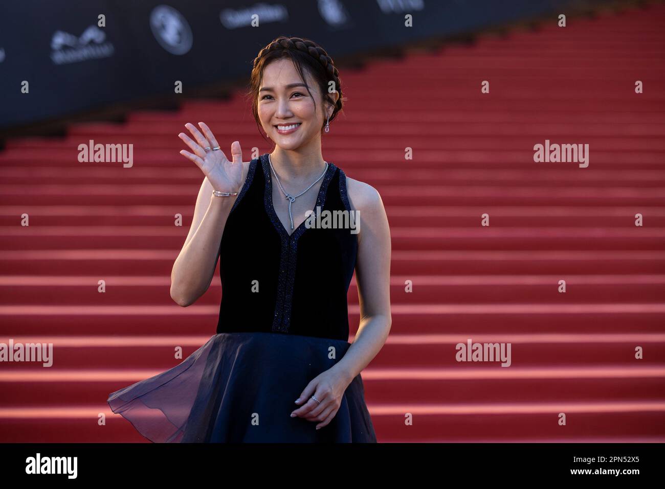 Singer Kay Tse arrives on the red carpet for the 41st Hong Kong Film ...