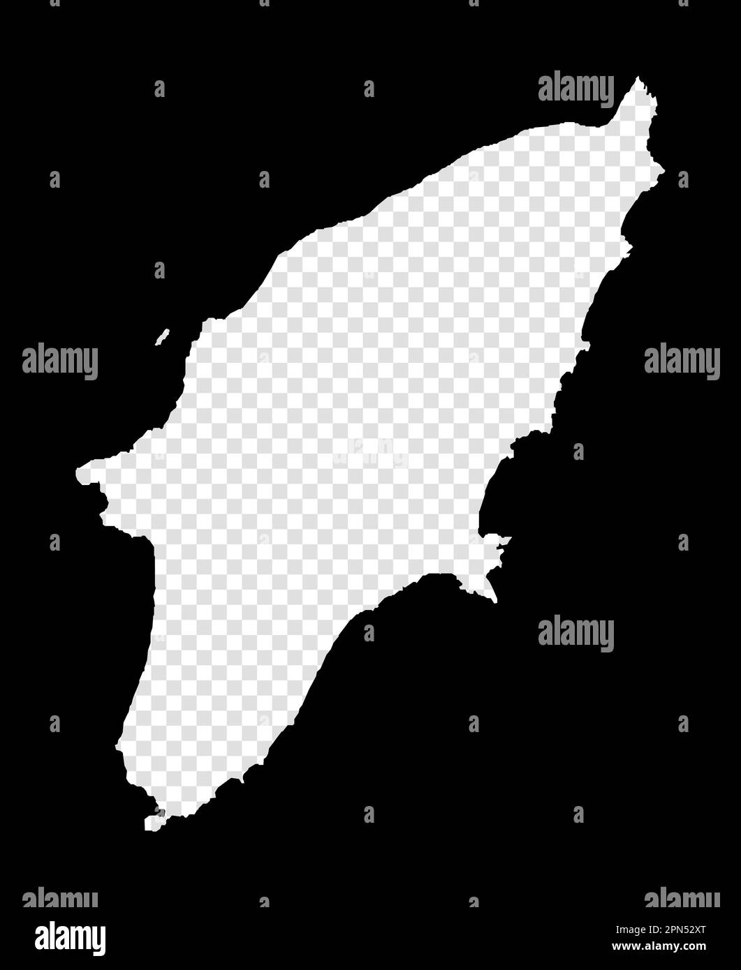 Stencil map of Rhodes. Simple and minimal transparent map of Rhodes ...