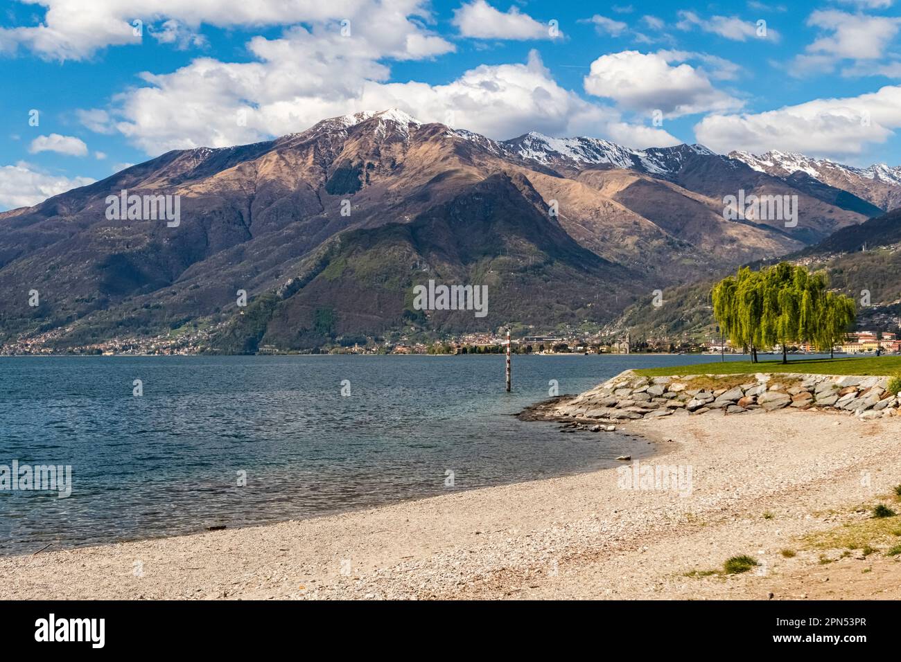 Lake Como coastline in Domaso town Stock Photo - Alamy