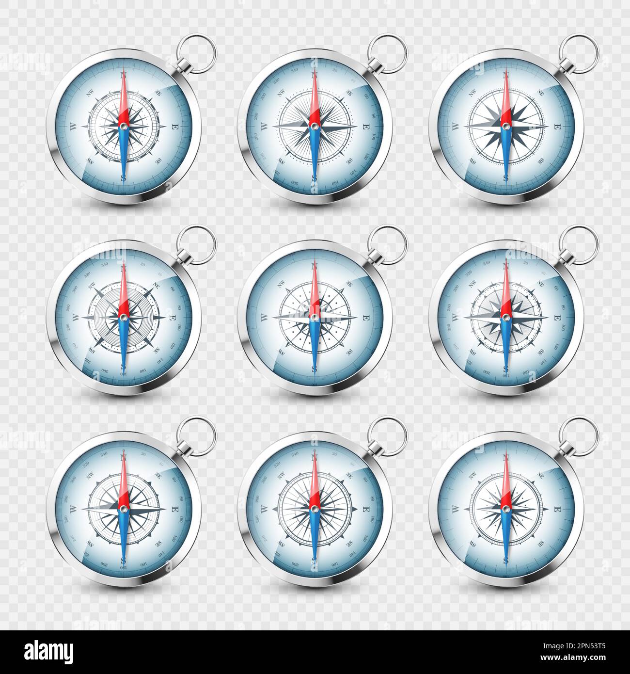 Vintage compass, marine wind rose with cardinal directions of North ...