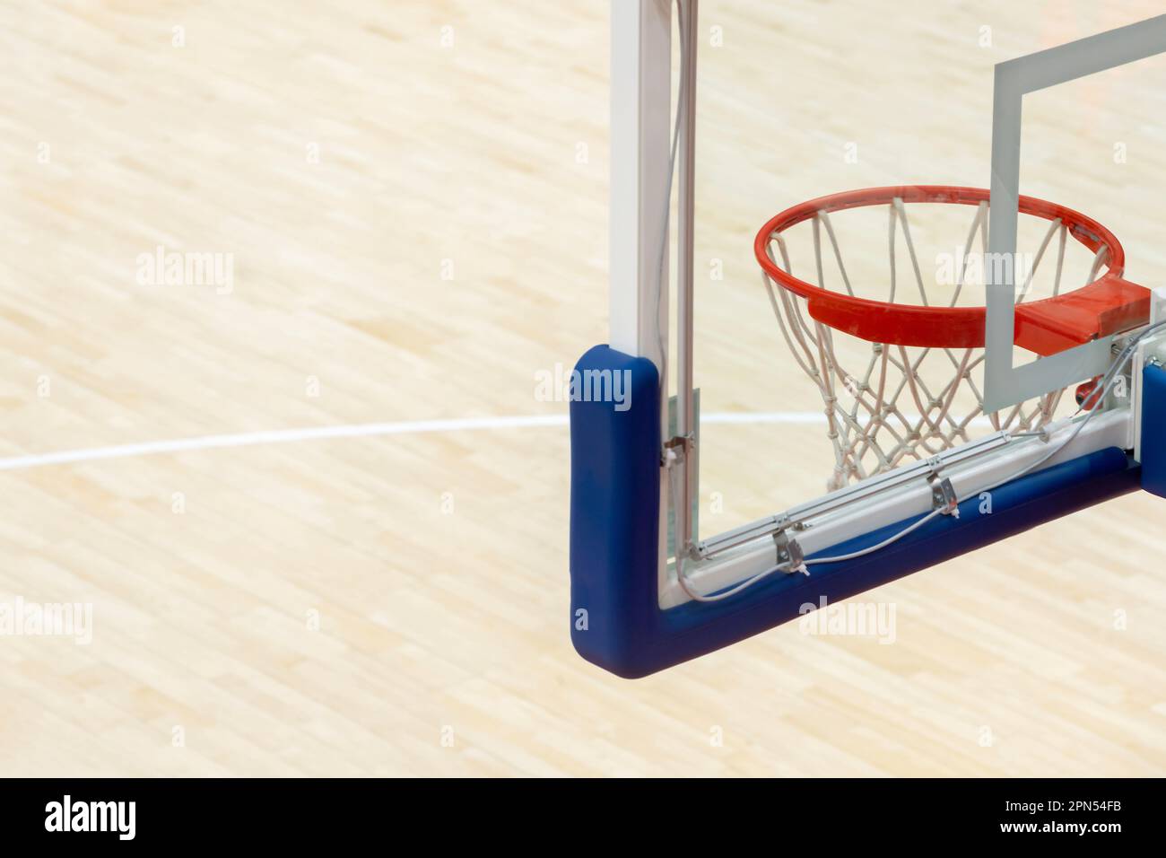 Basketball hoop cage, isolated large backboard closeup, new outdoor ...