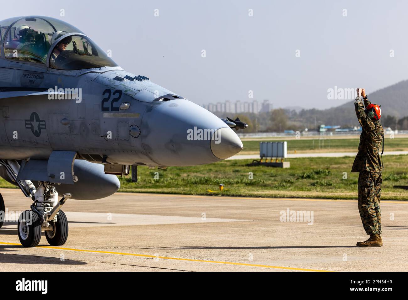 U.S. Marine Corps Lance Cpl. Billy Tate, an aircraft ordnance ...