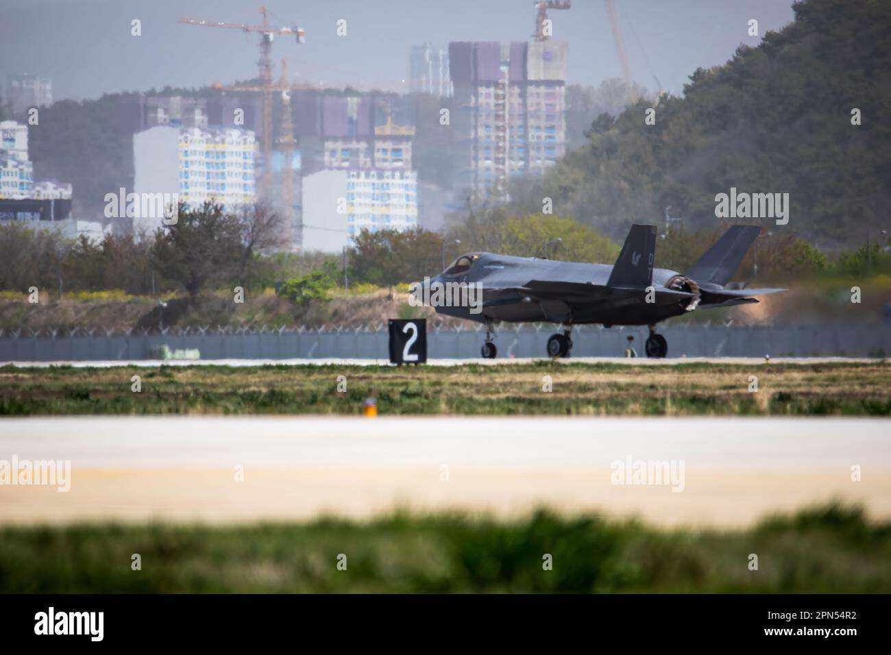 A U.S. Marine Corps F-35B Lightning II aircraft with Marine Fighter ...