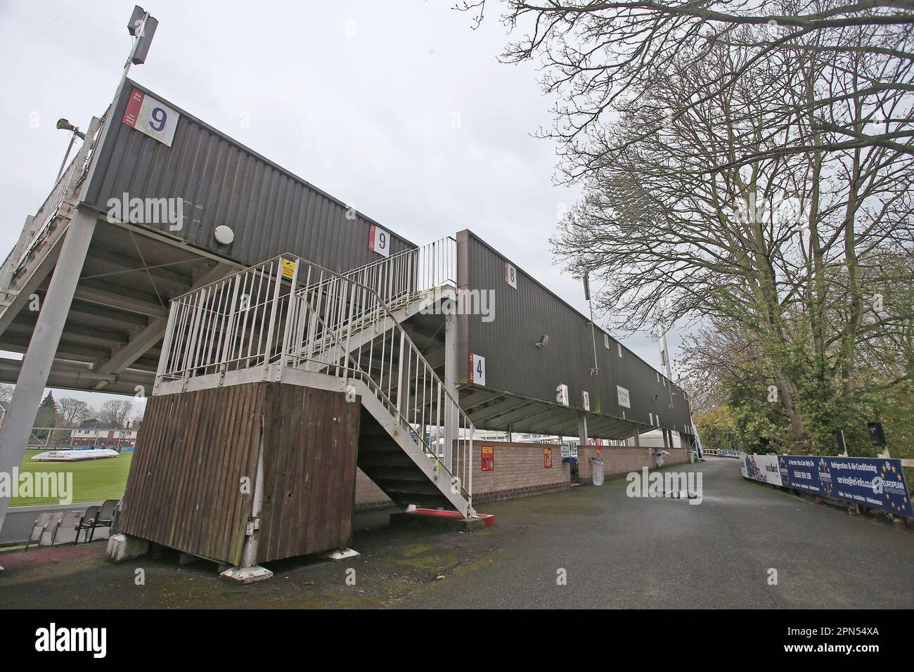 General view of the rear of the Tom Pearce stand ahead of Essex CCC vs ...