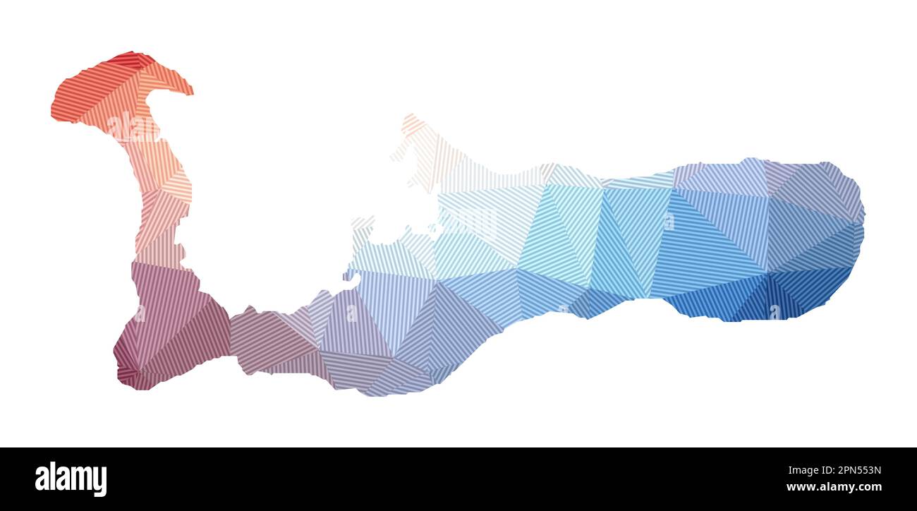 Map of Grand Cayman. Low poly illustration of the island. Geometric ...