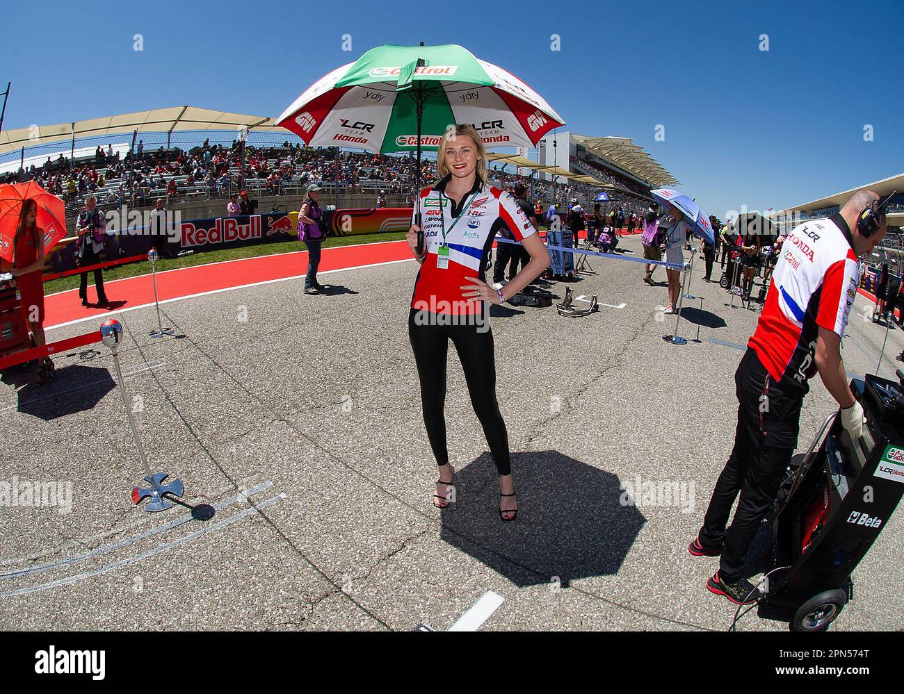 The Americas. 16th Apr, 2023. Paddock Girls in action at the MotoGP Red ...