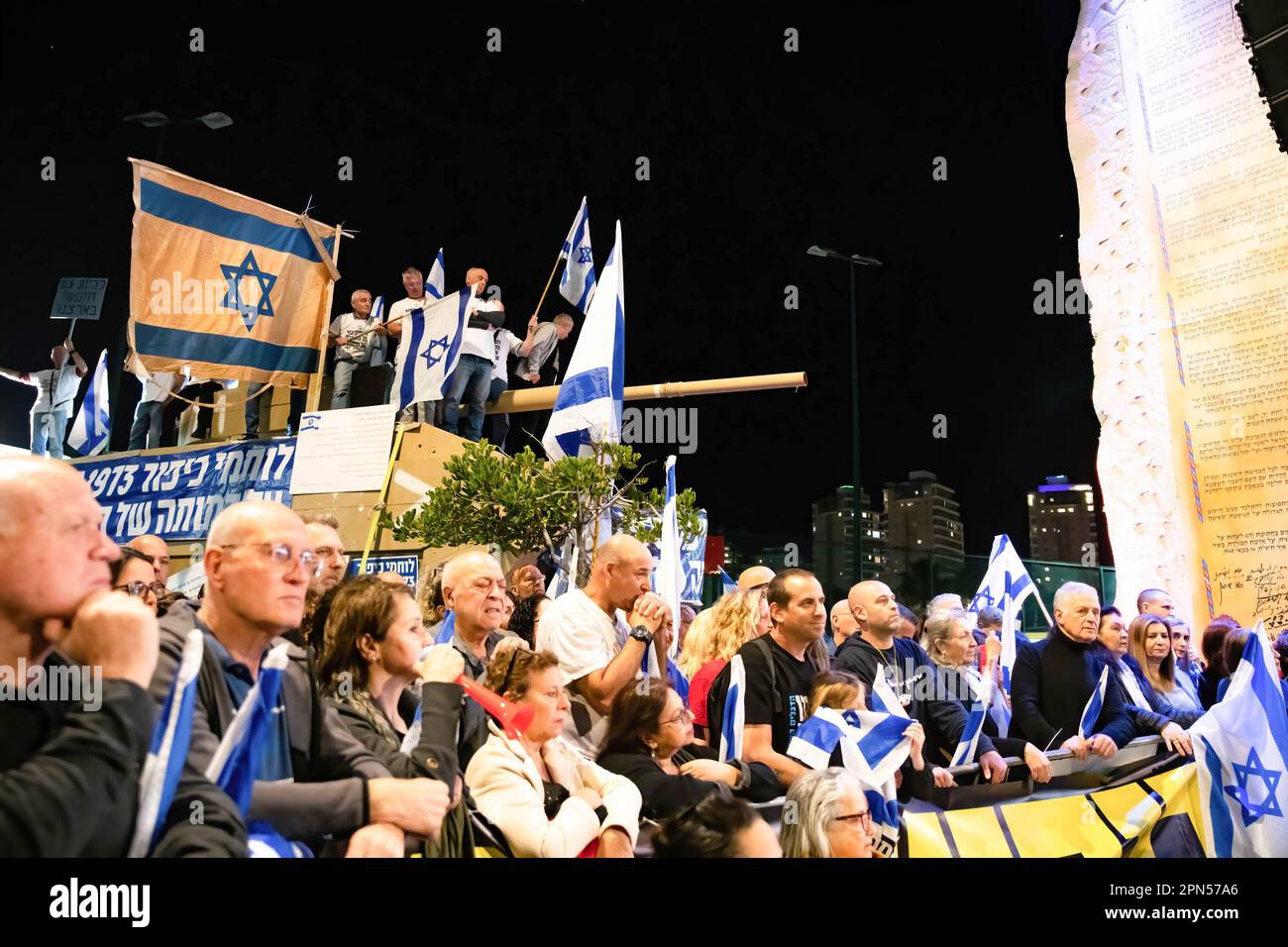 Netanya, Israel. 15th Apr, 2023. Warriors of the 73' Yom Kippur War ...