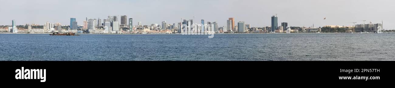 Luanda Angola - 12 03 2023: Panoramic view at the Luanda downtown, with ...