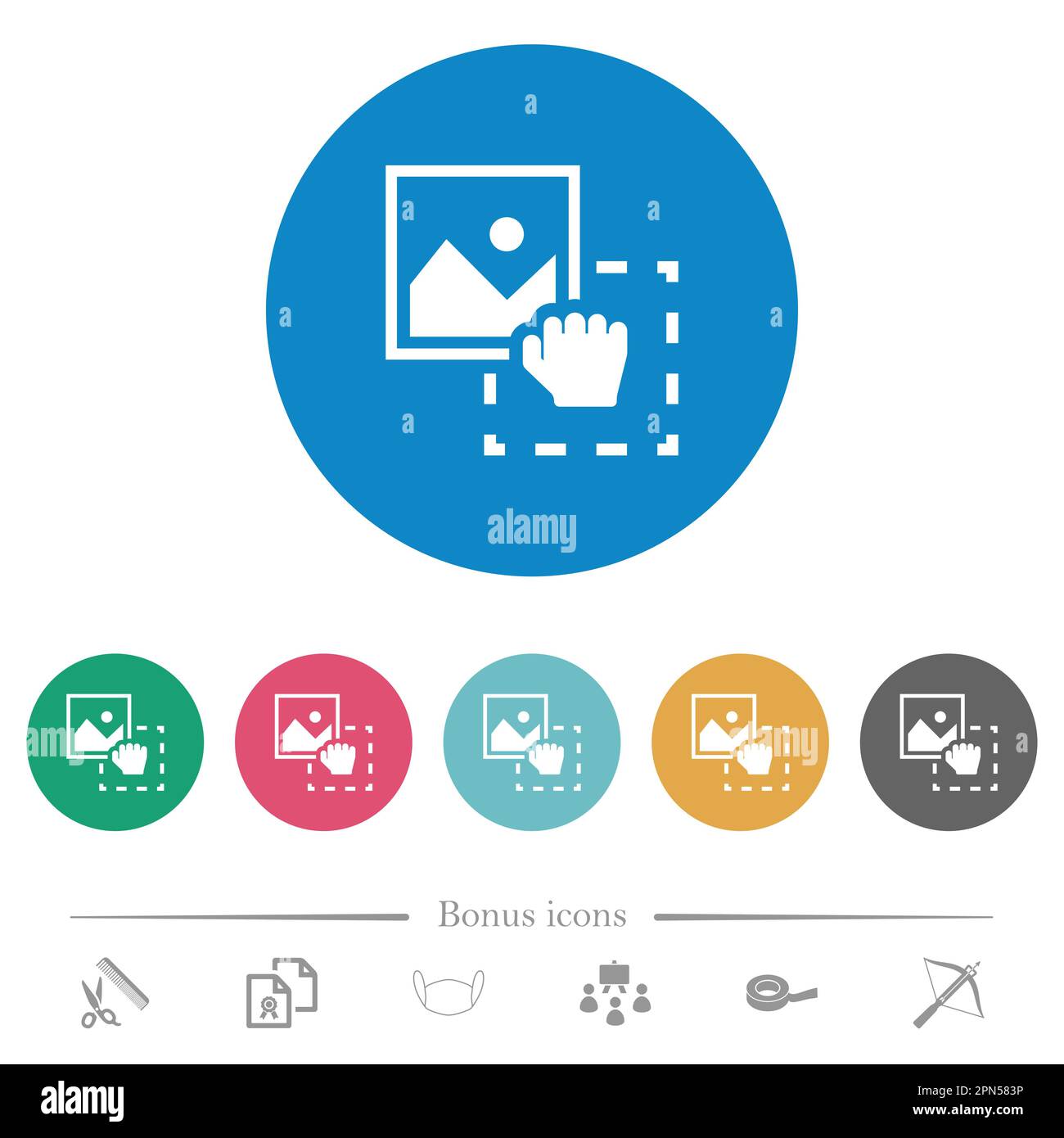 Grab image to upload flat white icons on round color backgrounds. 6 ...