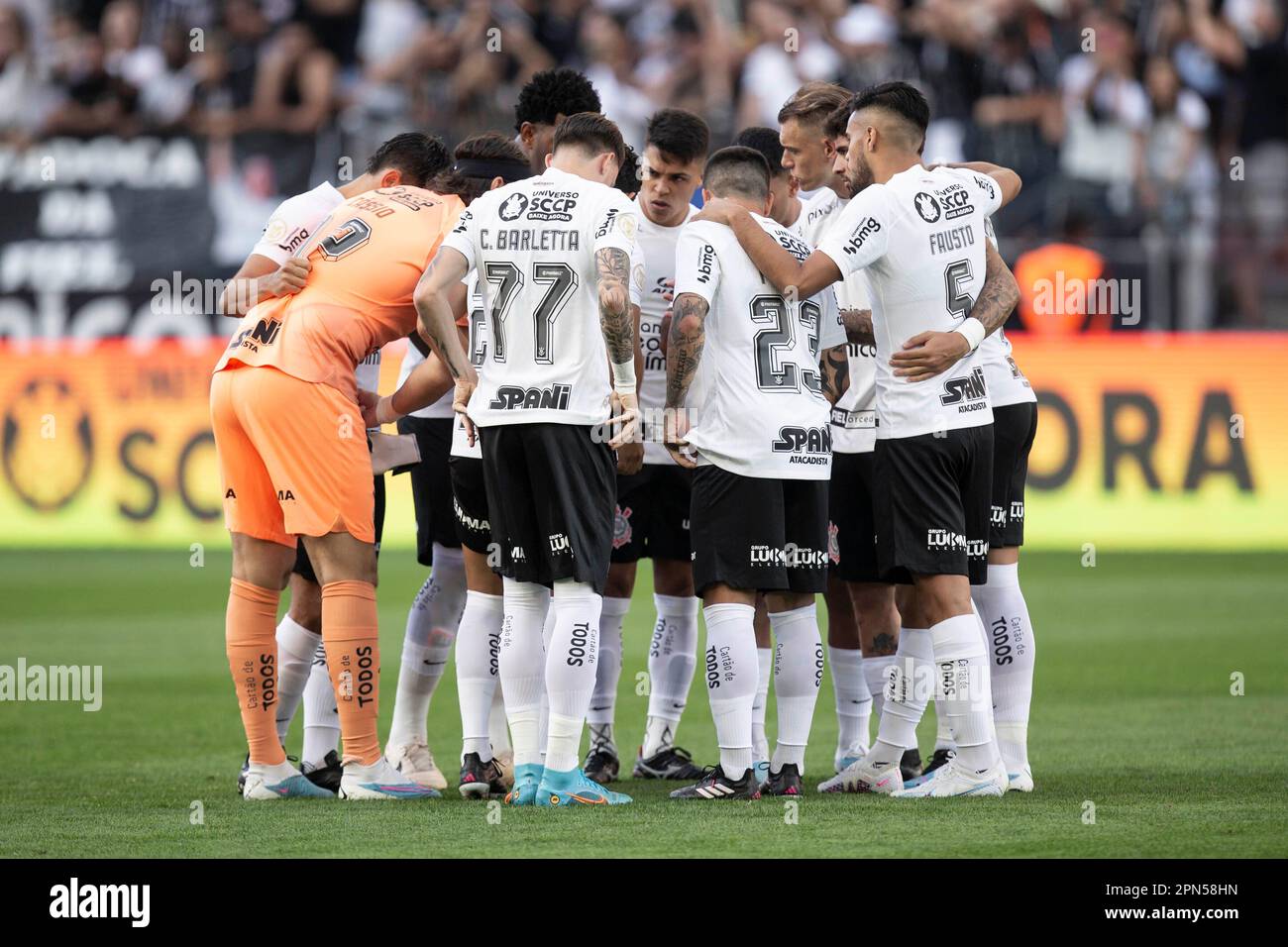 SÃO PAULO, SP - 16.04.2023: CORINTHIANS X CRUZEIRO - Corinthians team ...