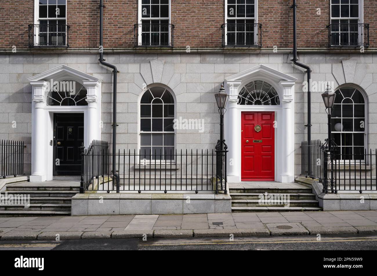 Georgian style architecture, townhouses used as residence or offices ...