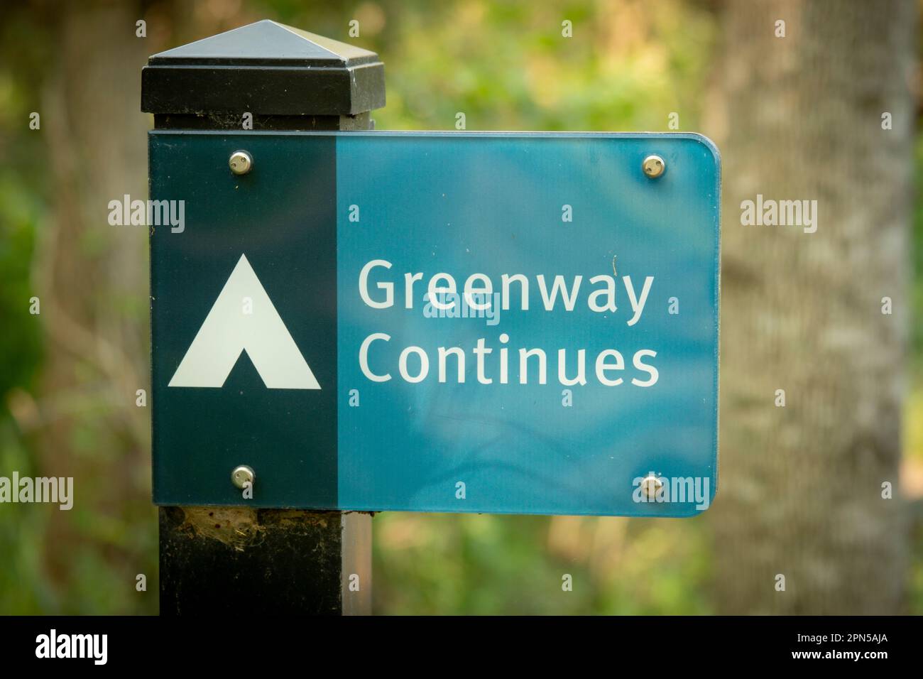 Greenway Continues sign at McAlpine Greenway / Boyce Park in Charlotte ...