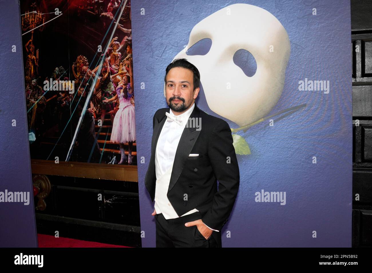 Lin-Manuel Miranda attends "The Phantom of the Opera" final Broadway ...