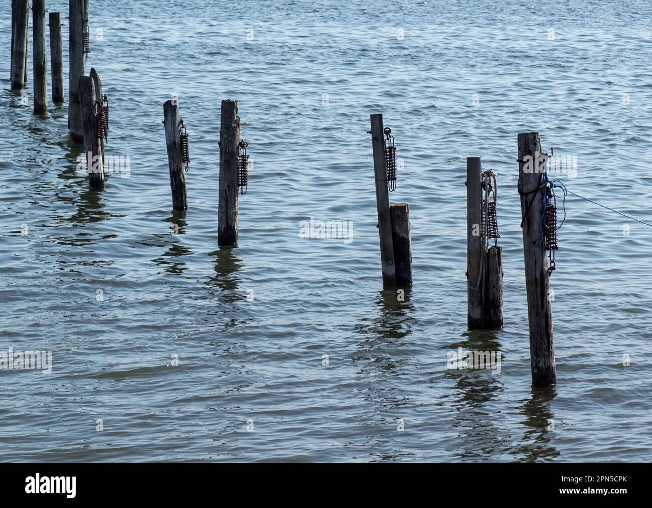 Wooden posts in port hi-res stock photography and images - Alamy