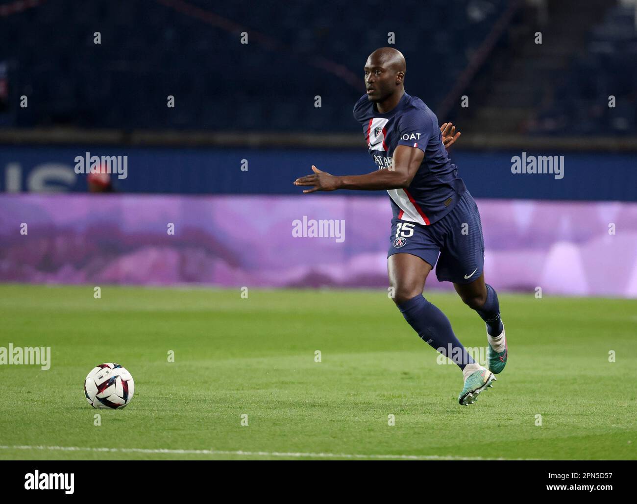 Paris, France. 15th Apr, 2023. Danilo Pereira of PSG during the French ...
