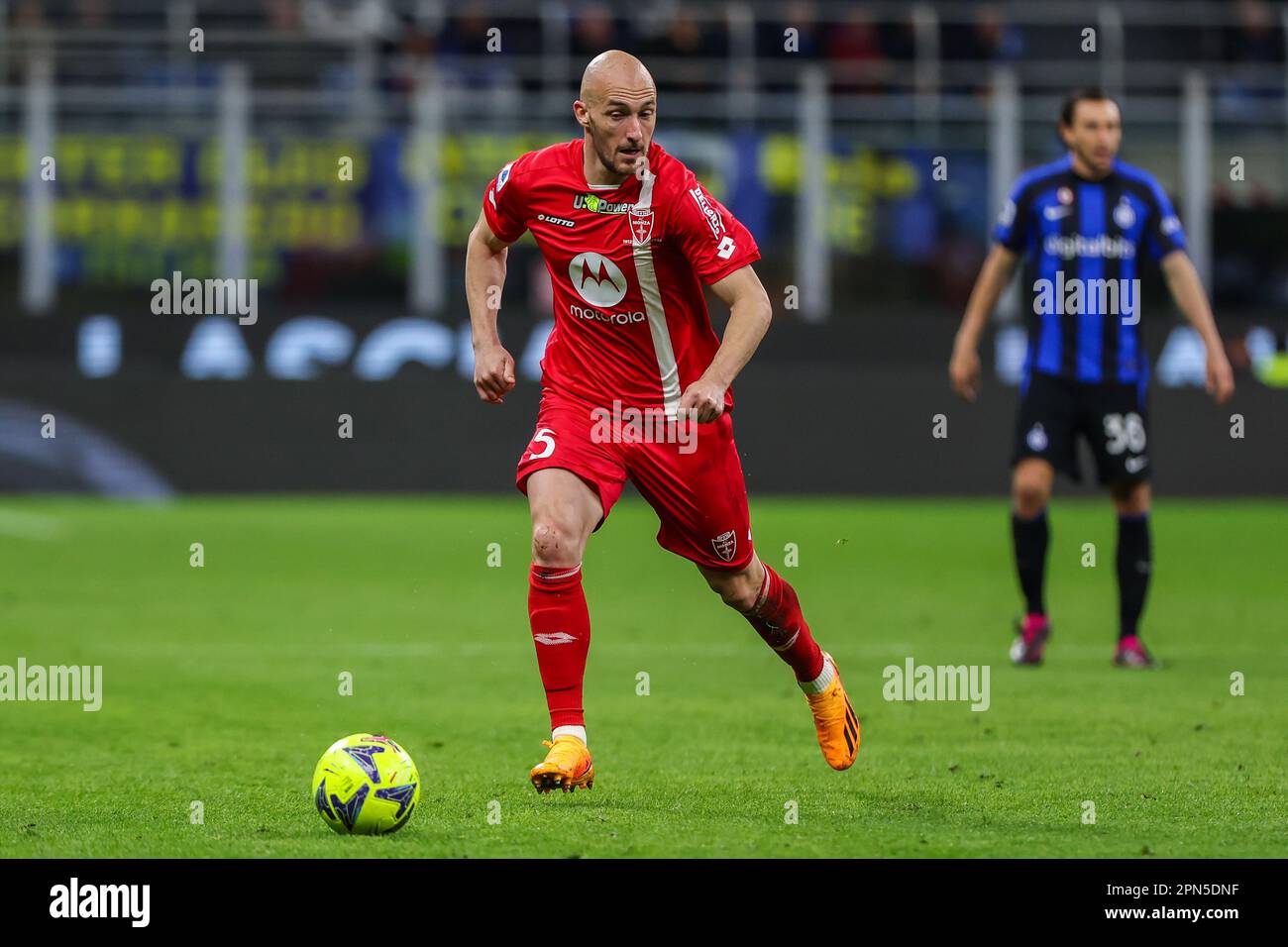 Luca Caldirola of AC Monza in action during Serie A 2022/23 football ...