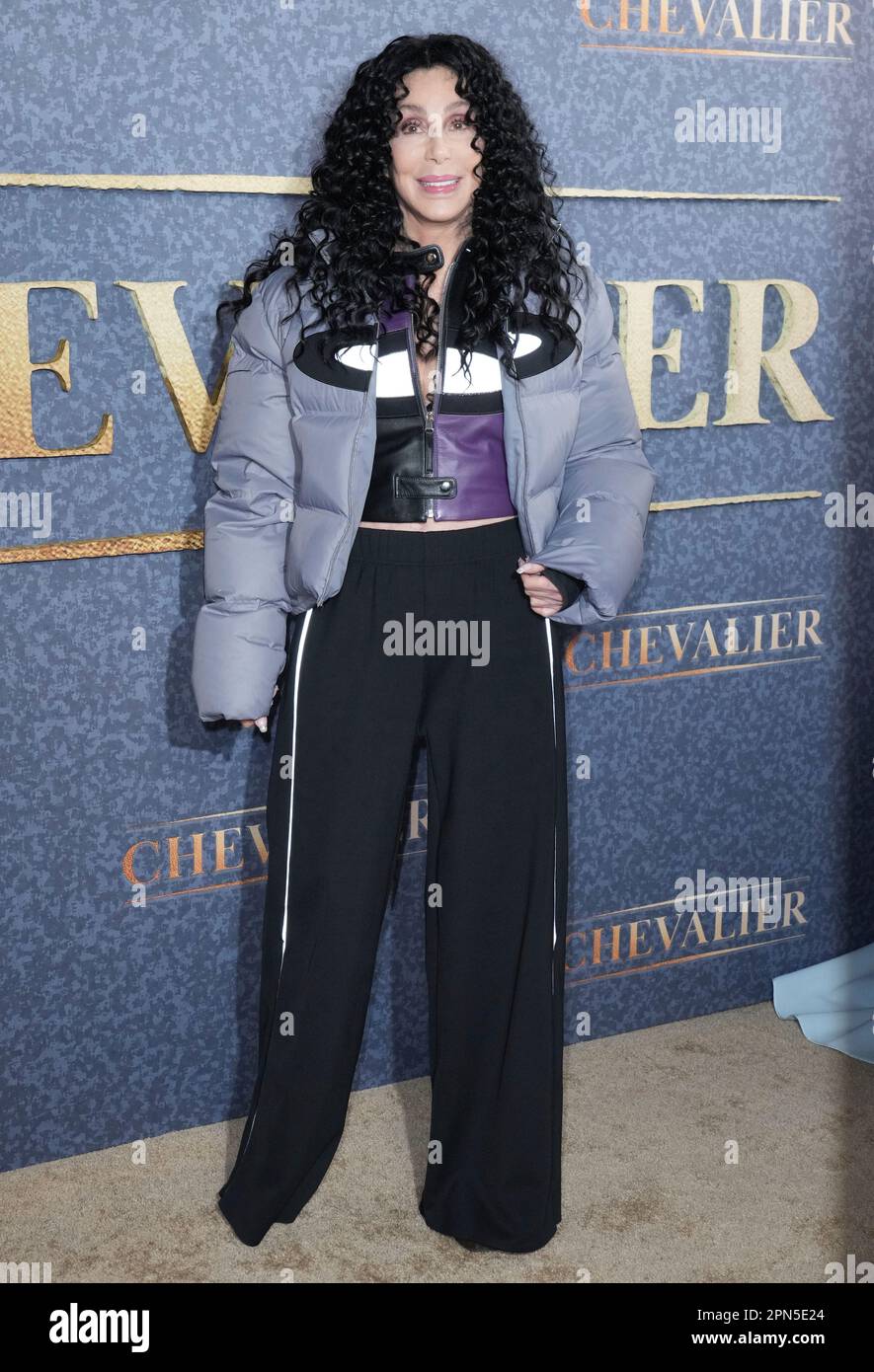 Cher arrives at the premiere of "Chevalier," Sunday, April 16, 2023, at ...