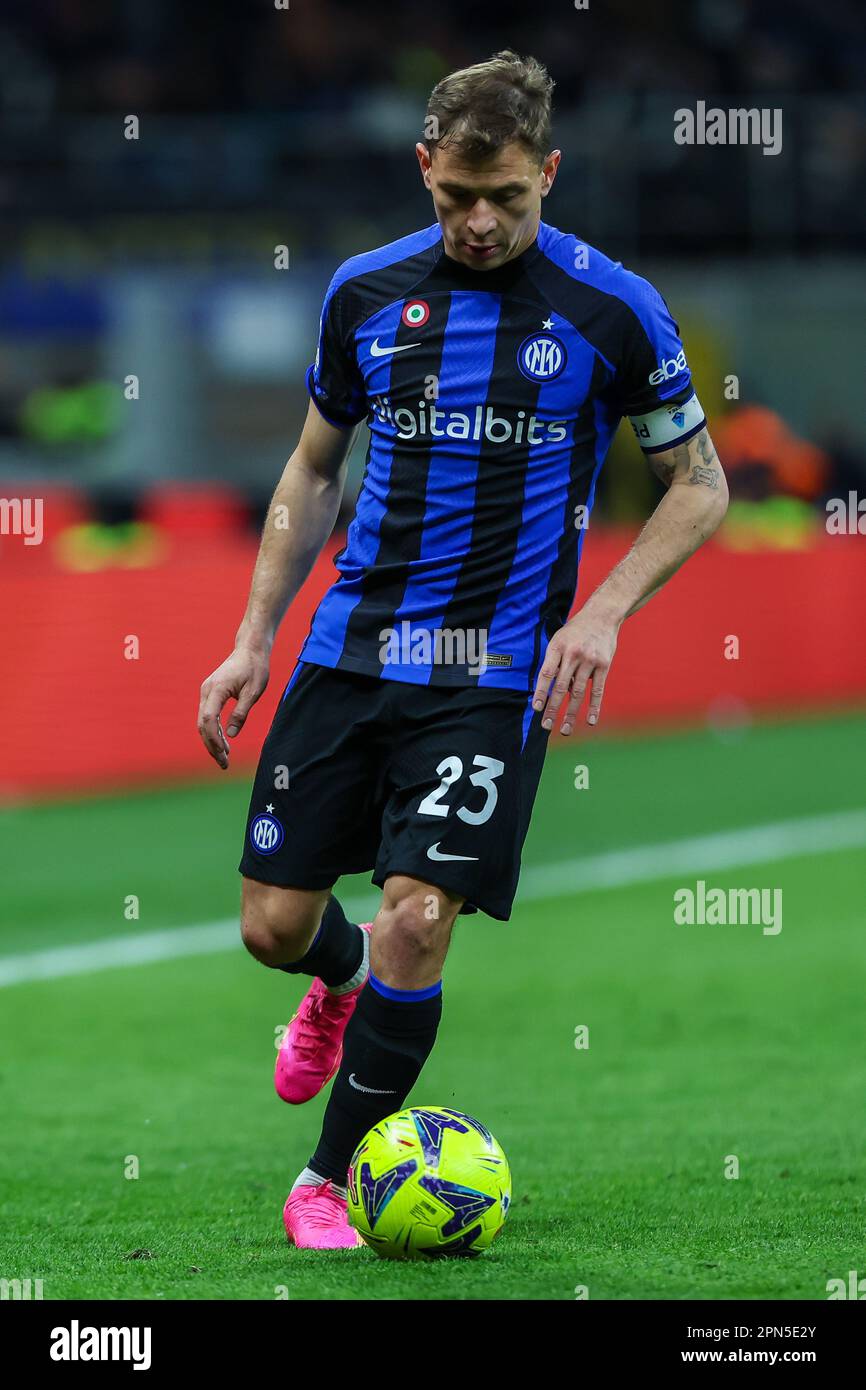 Nicolo Barella of FC Internazionale in action during Serie A 2022/23 ...