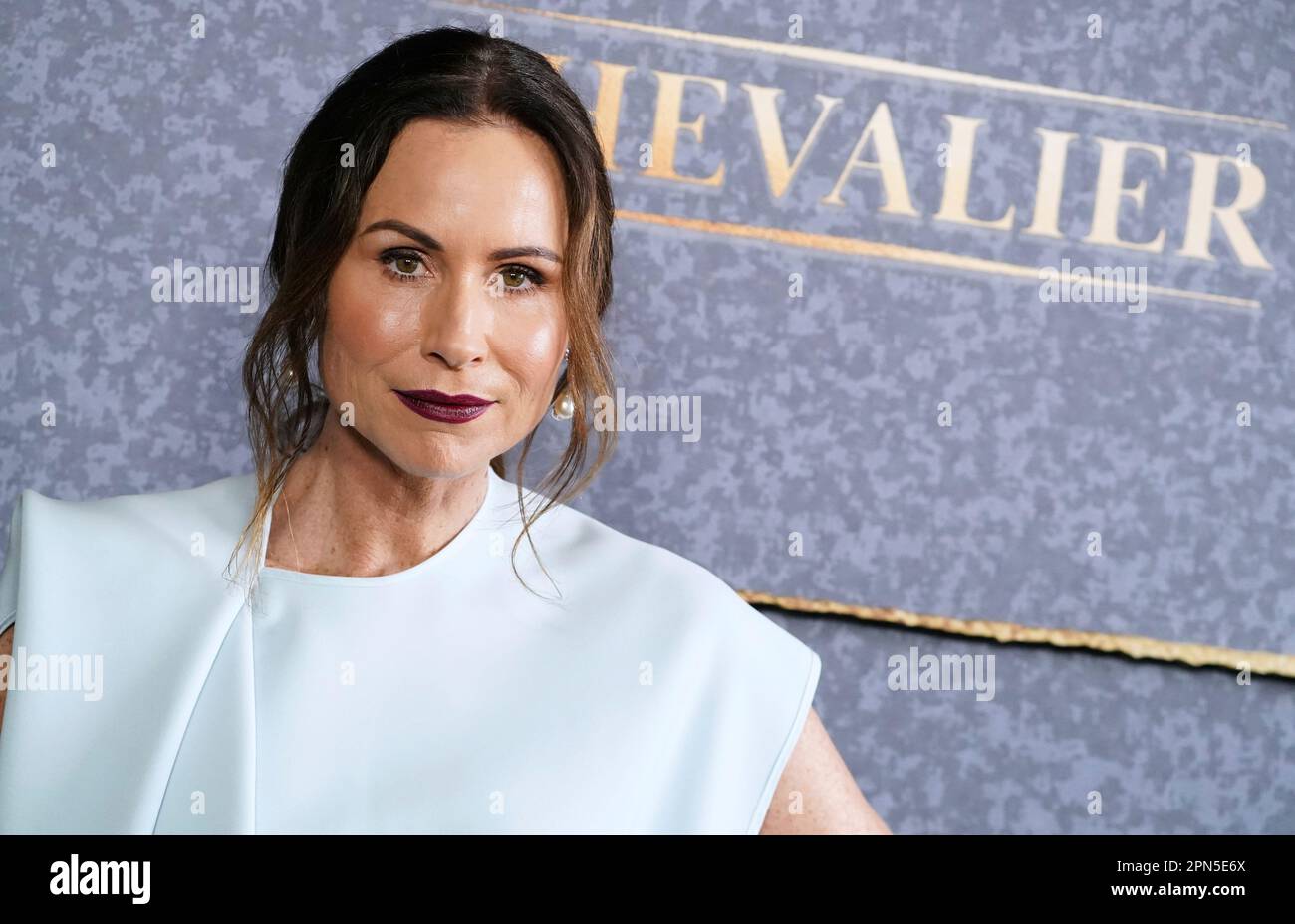 Minnie Driver arrives at the premiere of "Chevalier," Sunday, April 16 ...