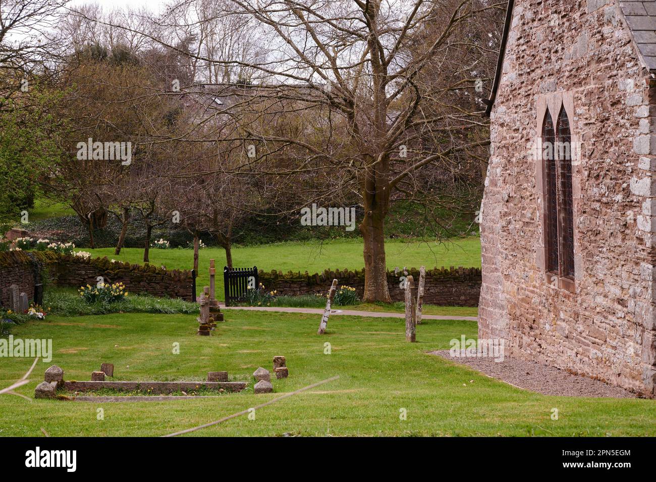 Old church spire graveyard hi-res stock photography and images - Alamy
