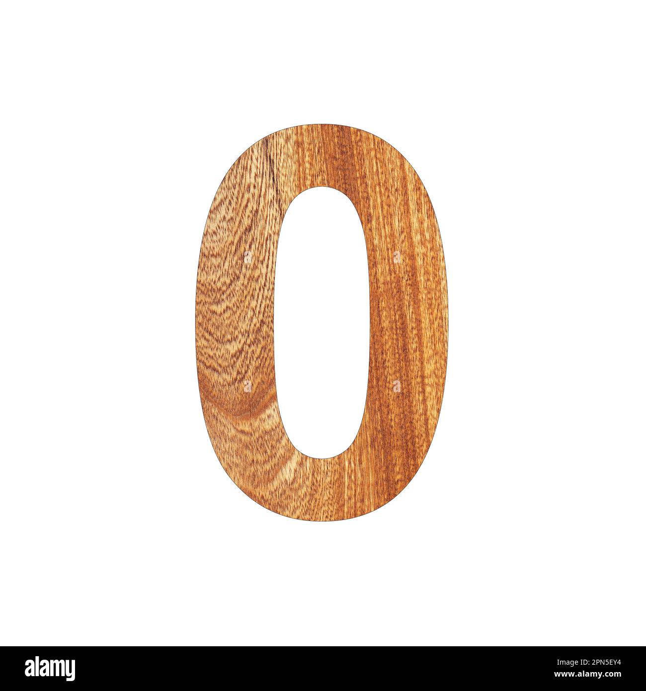 Number 0 with oak wood background - White background Stock Photo - Alamy