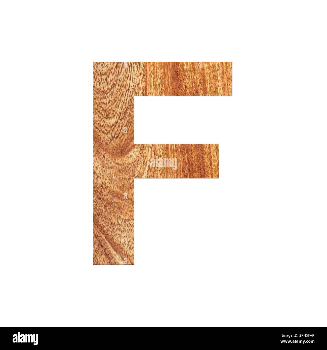 Capital letter F on oak wood texture - White background Stock Photo - Alamy