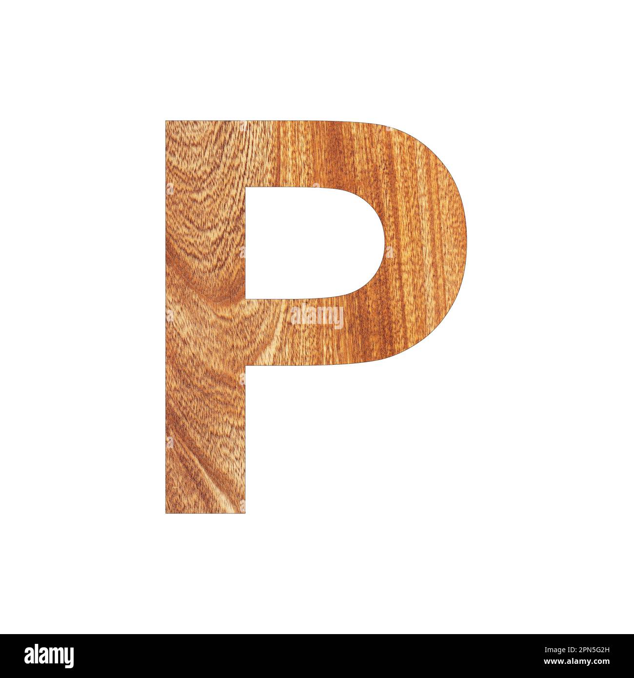 Capital letter P on oak wood texture - White background Stock Photo - Alamy