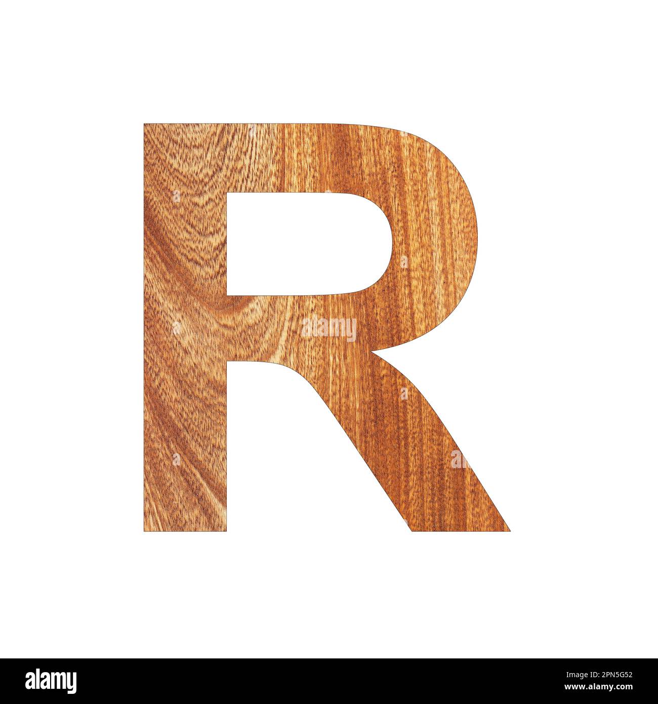 Capital letter R on oak wood texture - White background Stock Photo - Alamy