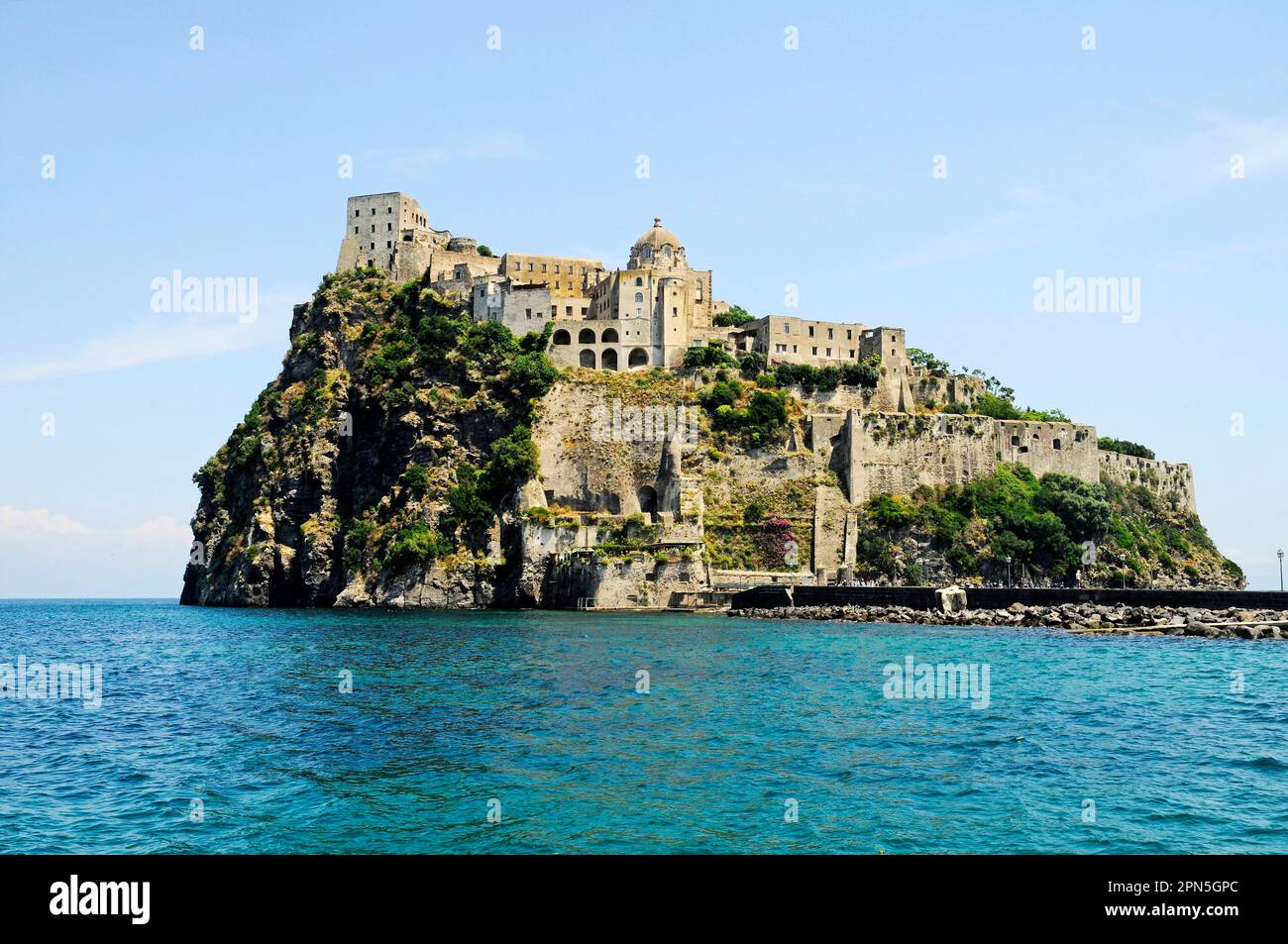 Castello Aragonese, Castle, Ponte, Island of Ischia, Gulf of Naples ...