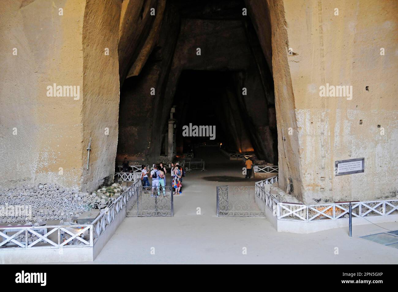 Cemetery Fontanelle, historical cemetery in underground cave system ...